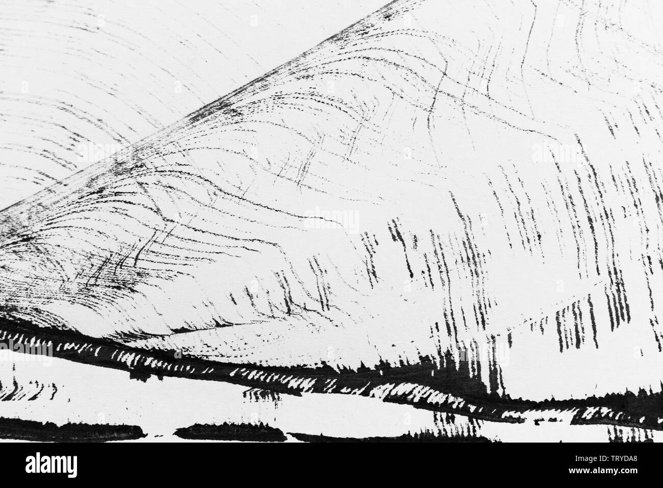 Black ink abstract stripes background. Hand drawn lines. Ink ...