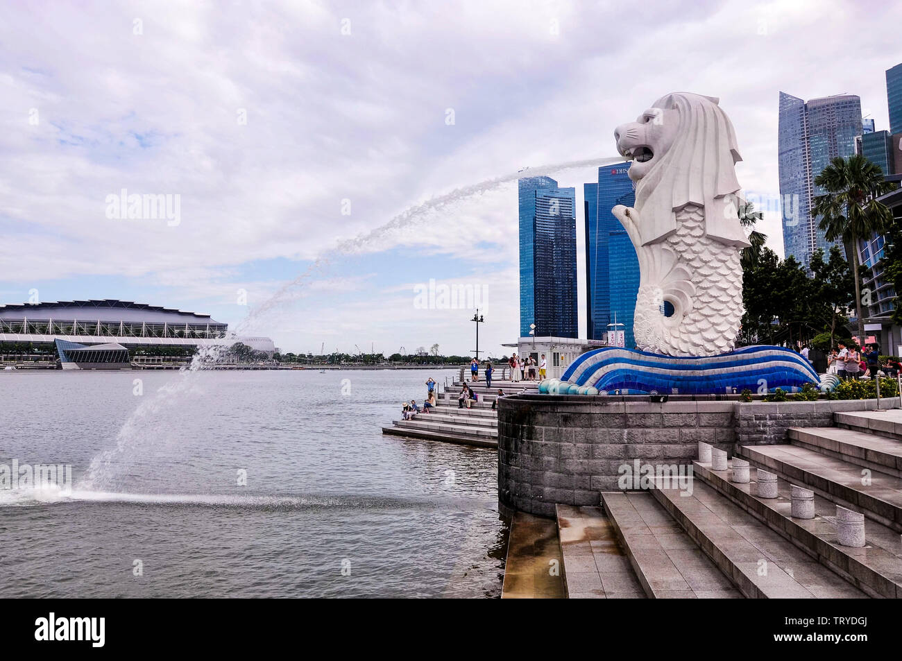 Singapore, 2nd, October, 2015. The Merlion in Merlion Park. The Merlion ...