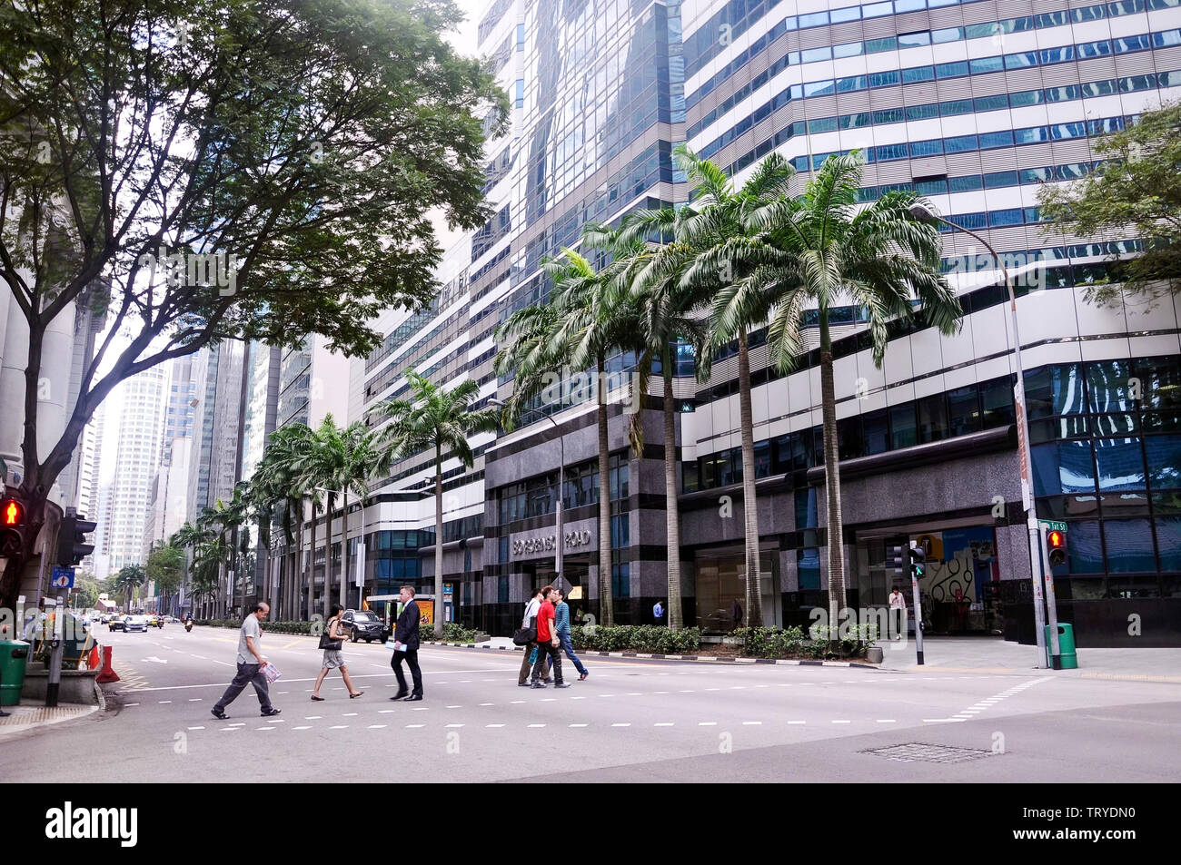 Singapore, 2nd, October, 2015. The CBD buildings in Singapore. Central ...
