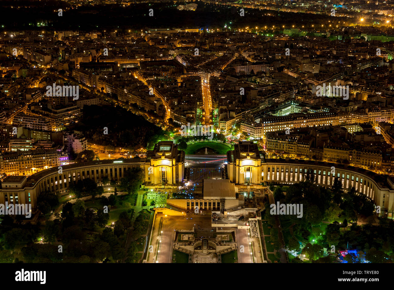 Night view of Paris, France Stock Photo - Alamy