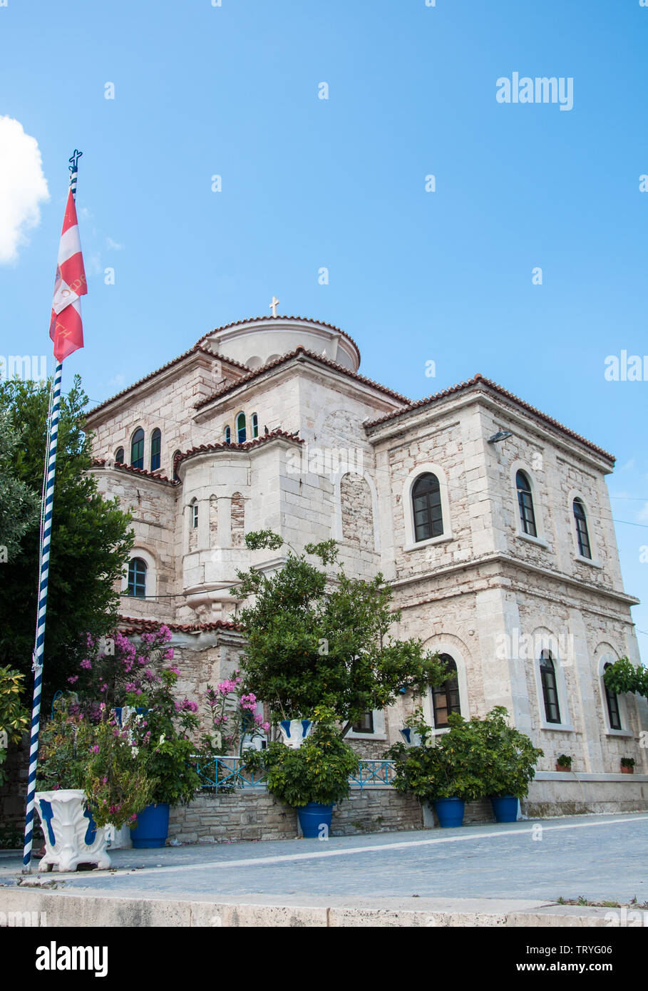 Orthodox Church on Samos Island in Greece Stock Photo - Alamy