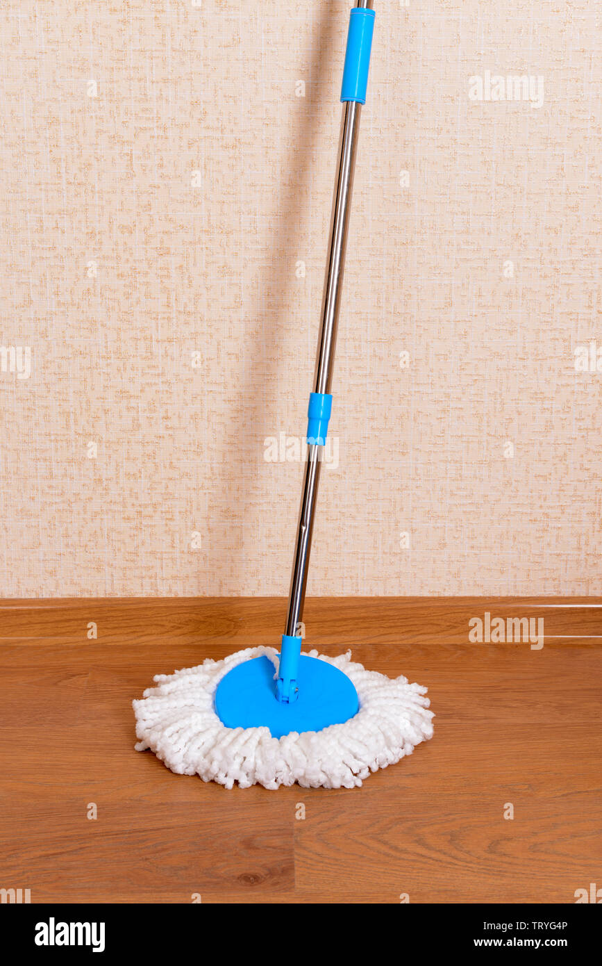 House cleaning with mop Stock Photo - Alamy