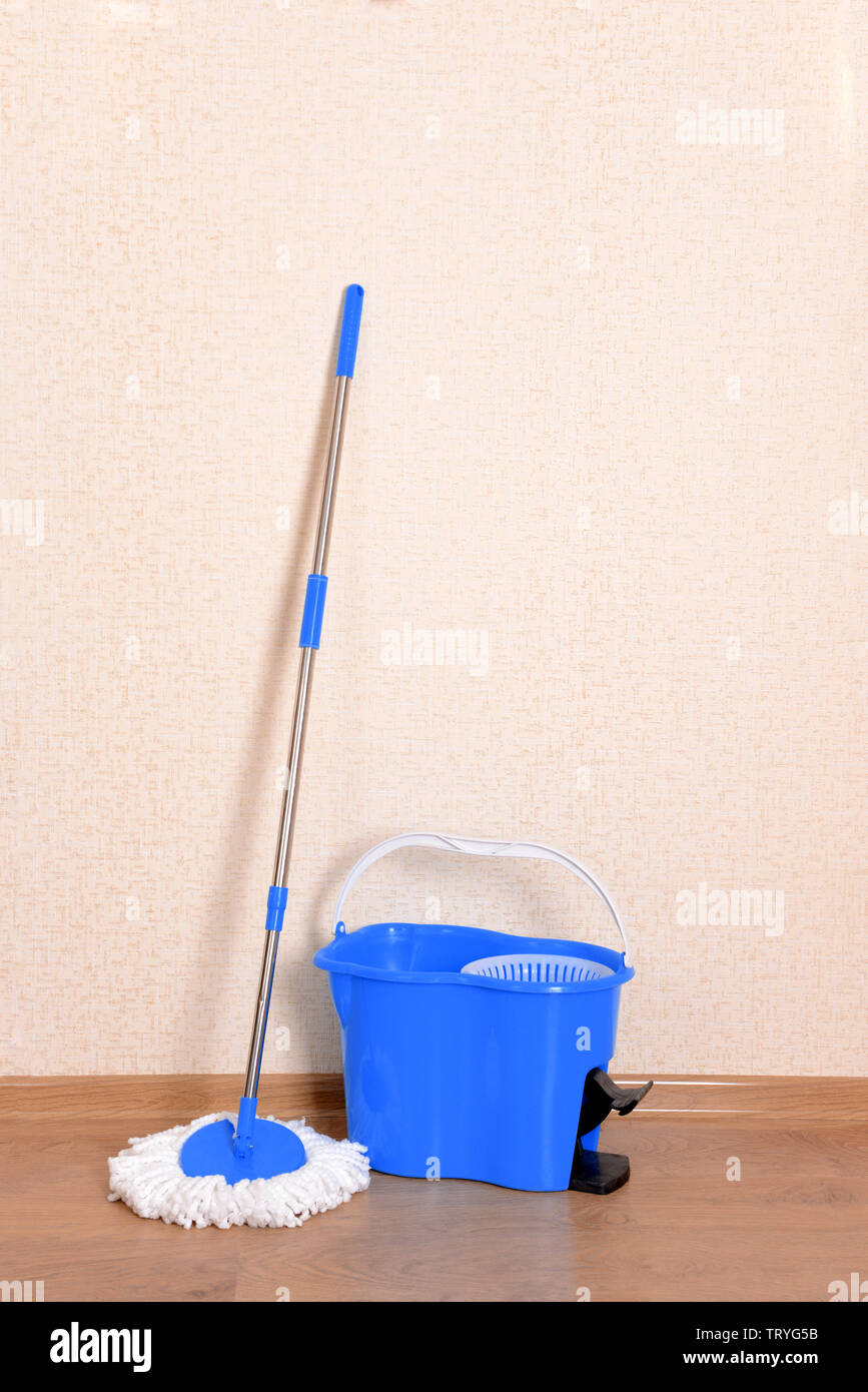 House cleaning with mop Stock Photo - Alamy