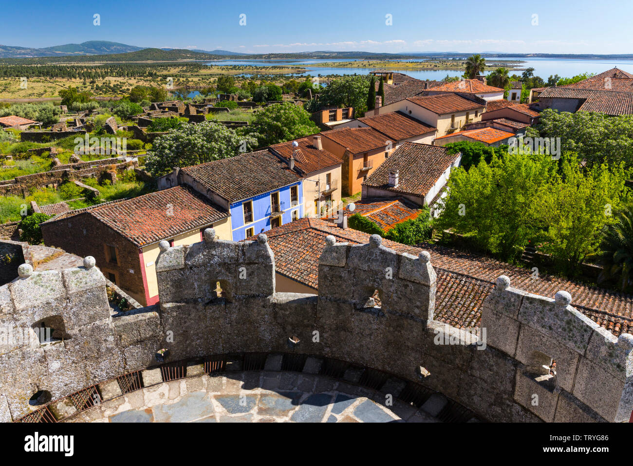 Castle of Granadilla, Granadilla, Ambroz Valley, Cáceres, Extremadura ...