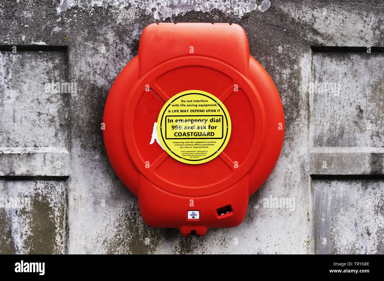 Blackpool, England, June 11th 2019: A Lifebouy container on the ...