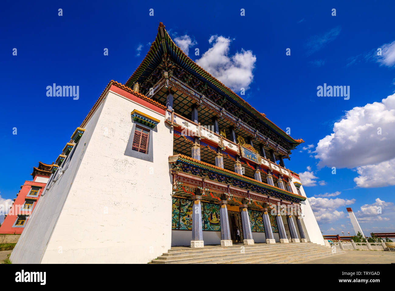 Hulunbuir Hailar Darjilin Temple, Inner Mongolia Stock Photo - Alamy