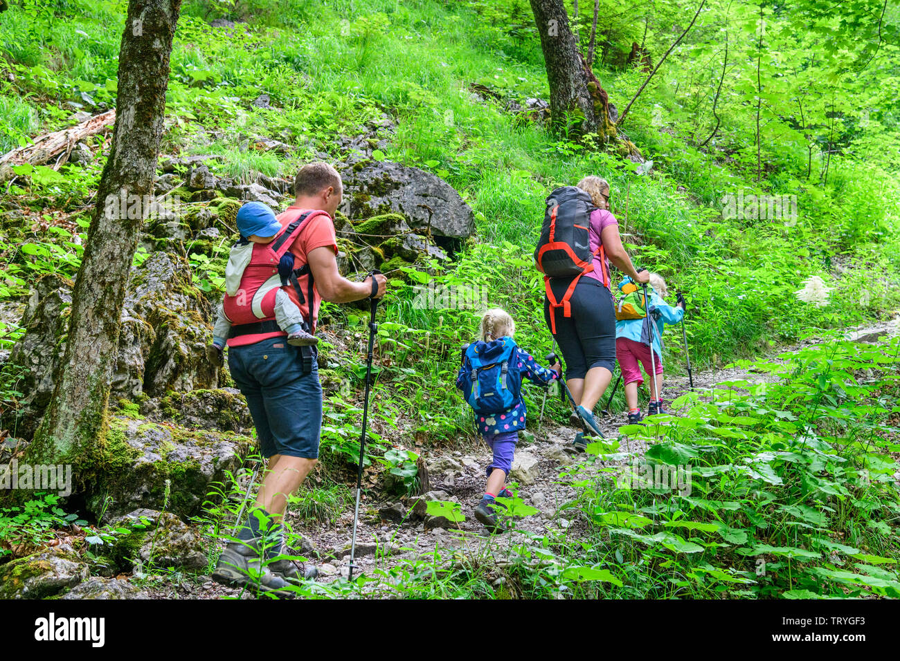 Family hiking adventure hi-res stock photography and images - Alamy