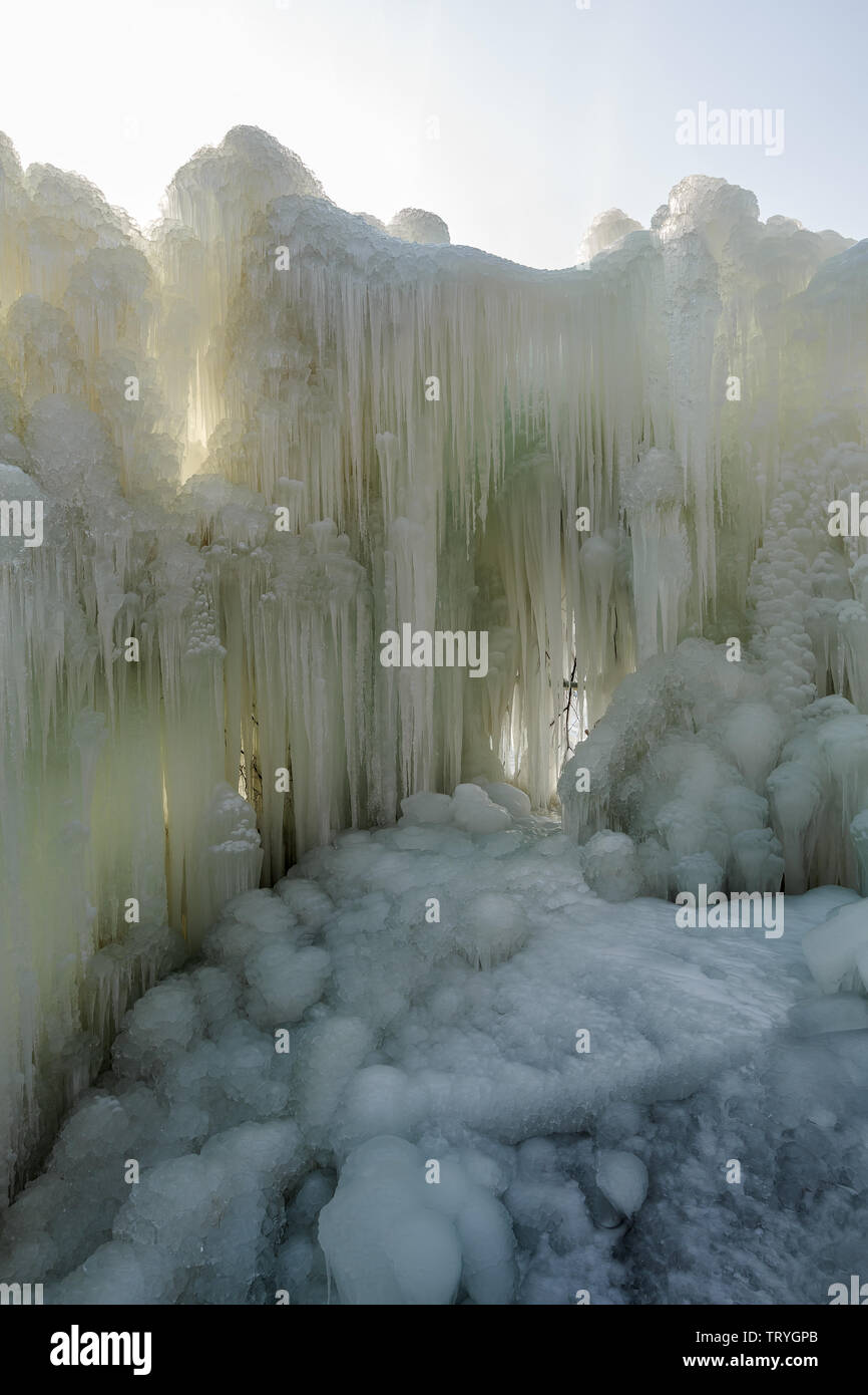 Ice waterfall festival hi-res stock photography and images - Alamy
