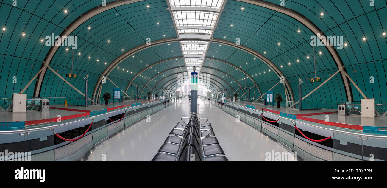 Shanghai Maglev Train Longyang Road Station Platform Stock Photo - Alamy