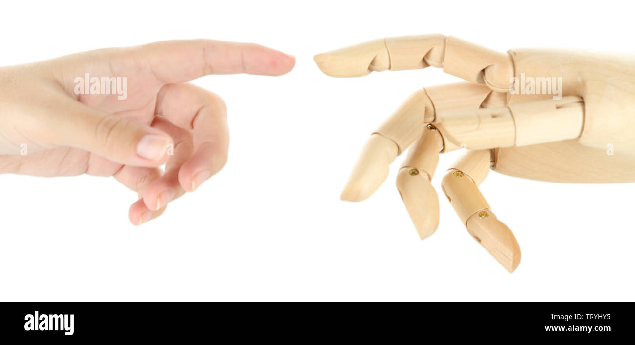 Two hands isolated on white Stock Photo - Alamy