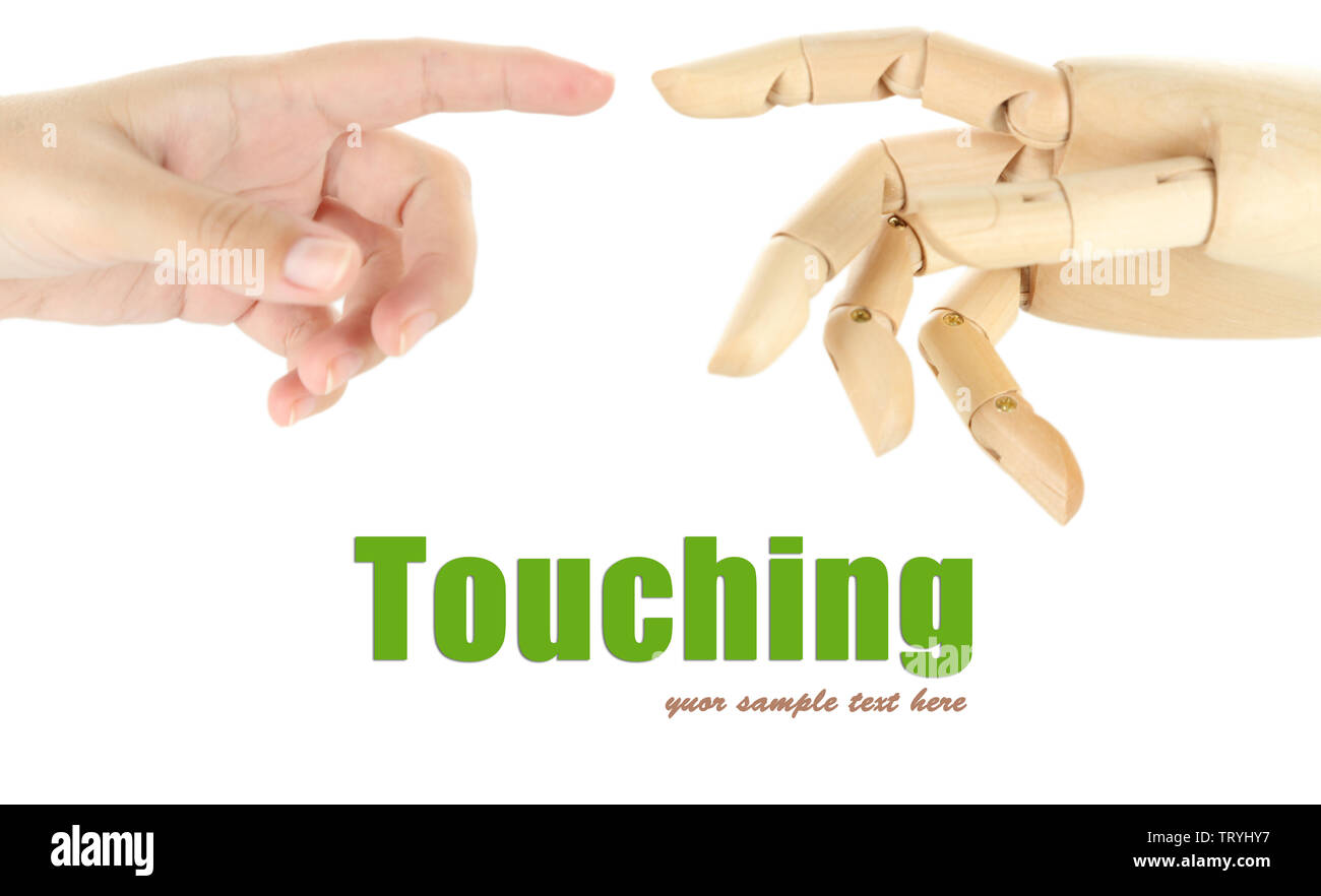 Two hands isolated on white Stock Photo - Alamy