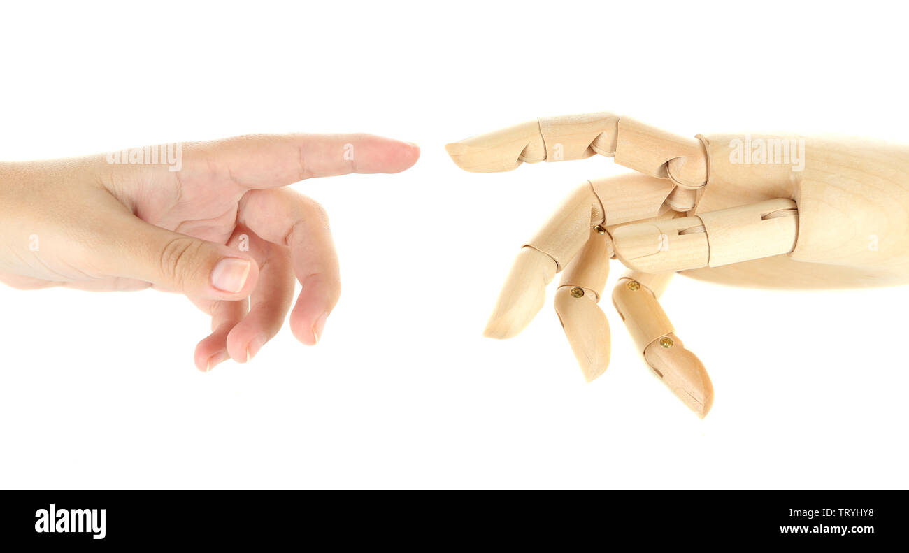 Two hands isolated on white Stock Photo - Alamy