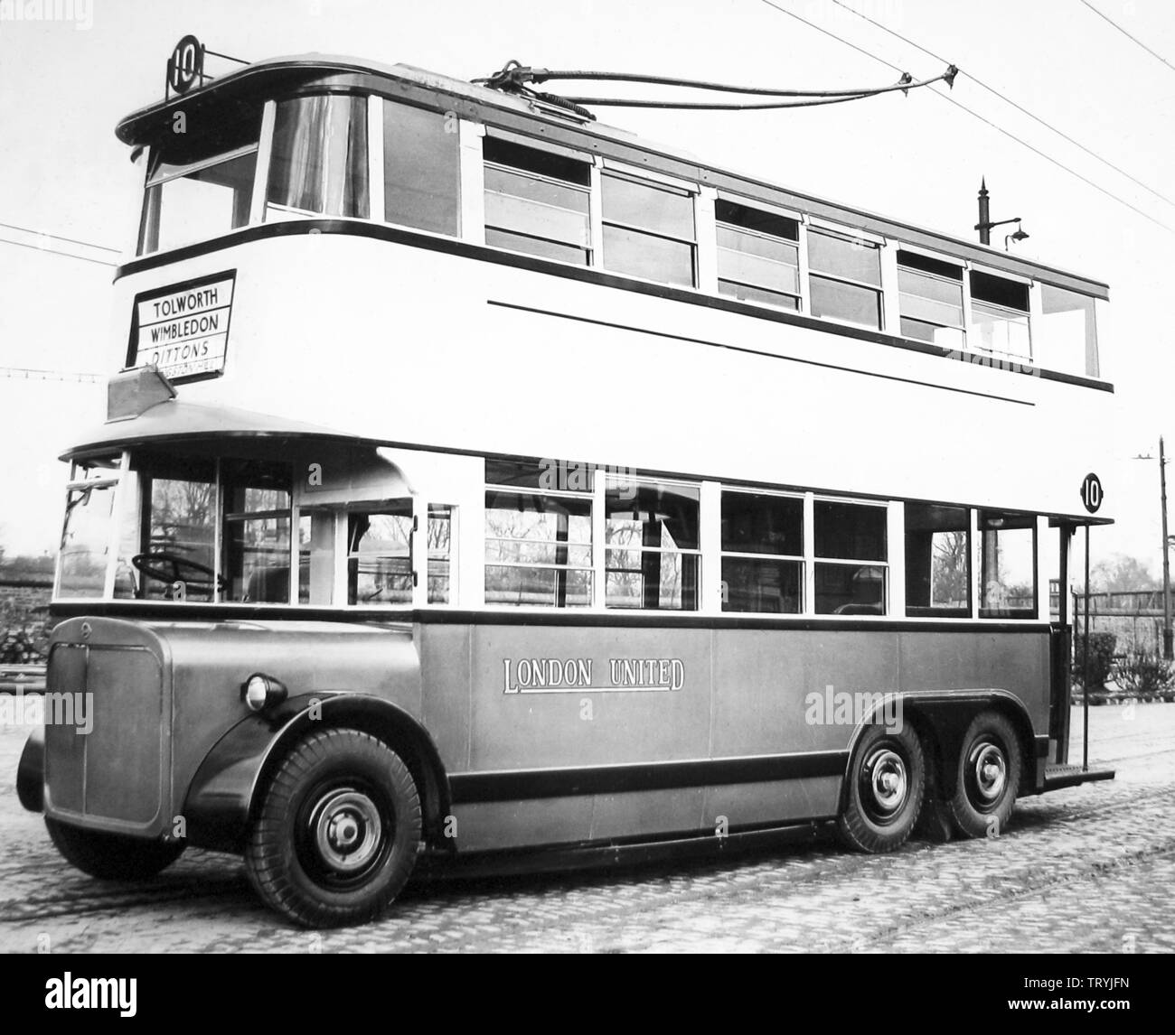 London United trolley bus Stock Photo - Alamy