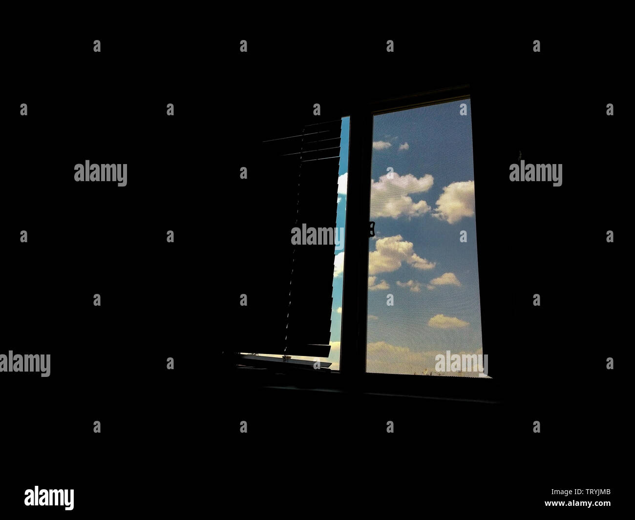 Dark room window minimal conceptual photography Stock Photo - Alamy