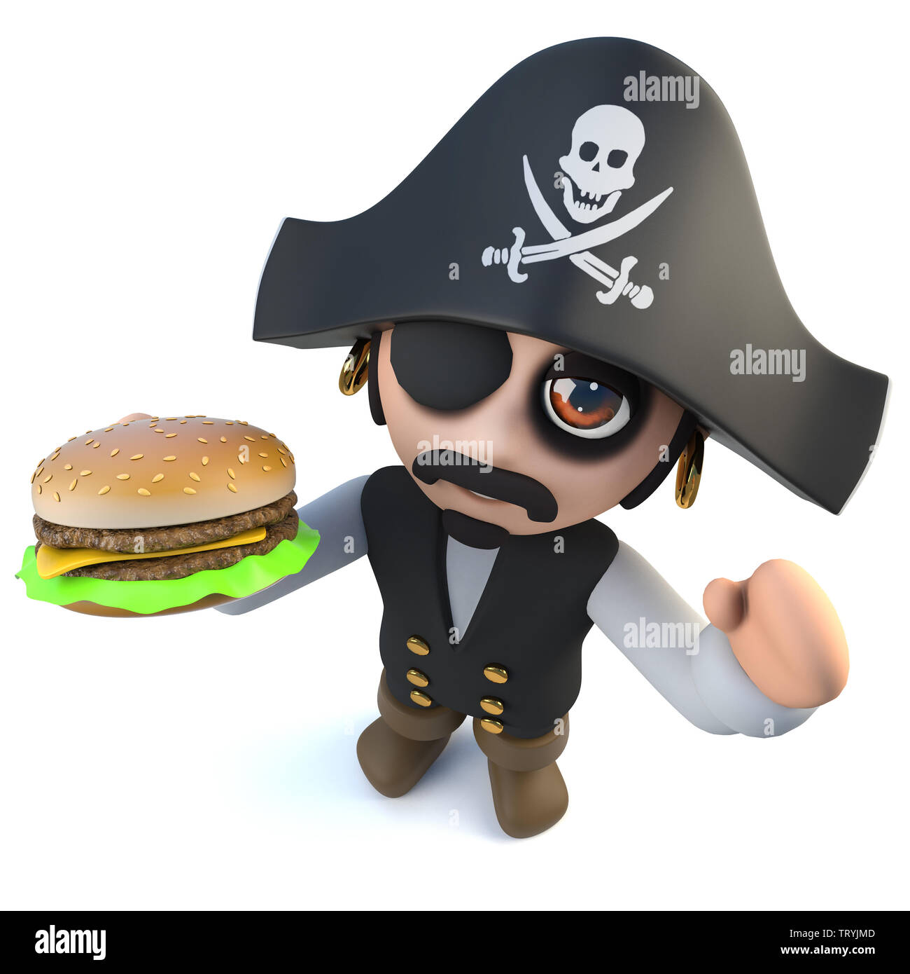 3d man eating burger concept hi-res stock photography and images - Alamy