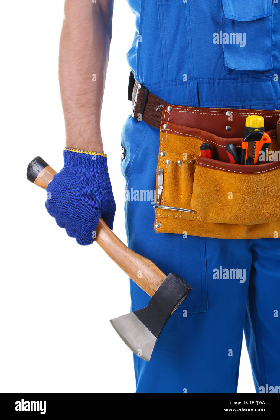 Foreman isolated on white Stock Photo - Alamy