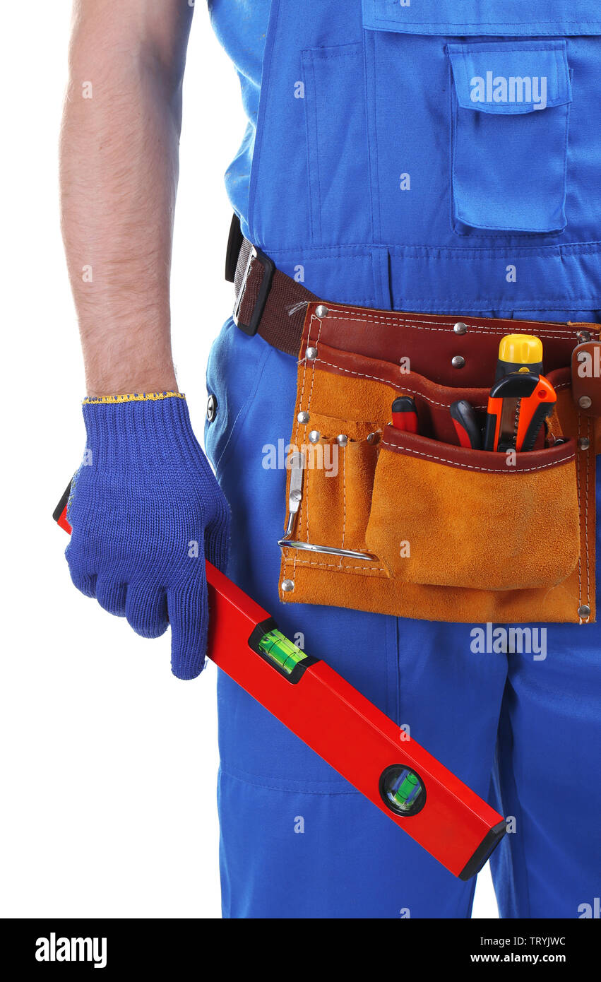 Foreman isolated on white Stock Photo - Alamy