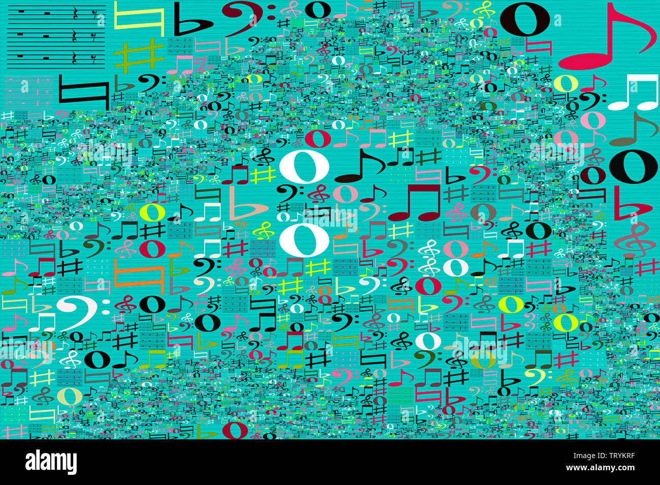 An abstract illustration on the subject of music notation Stock Photo ...