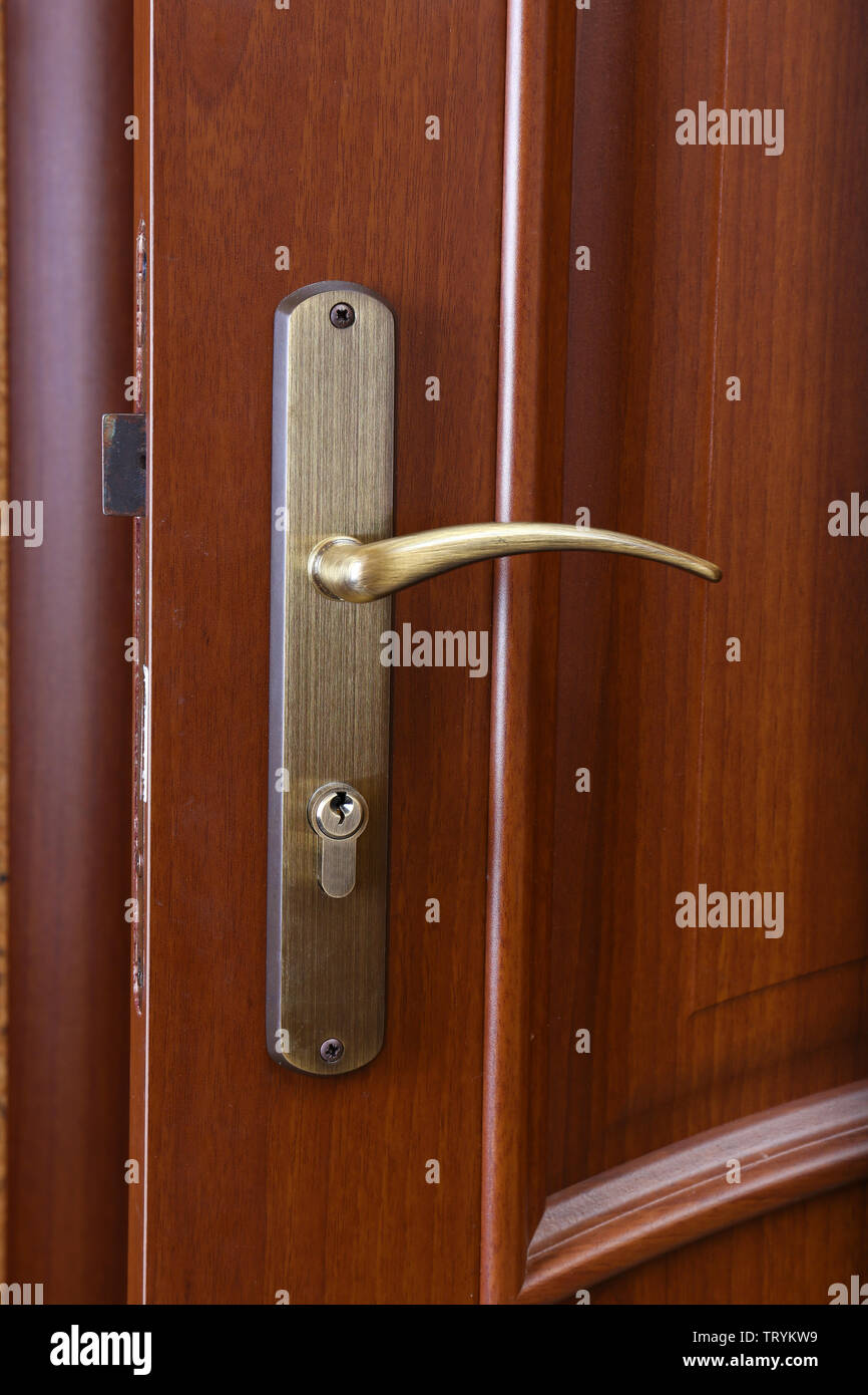 Wooden door, close up Stock Photo - Alamy