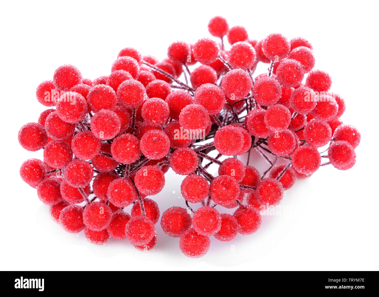 Christmas berry-decoration isolated on white Stock Photo - Alamy