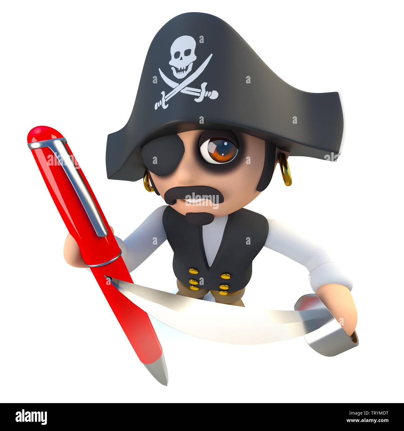 Cartoon pen character hi-res stock photography and images - Alamy