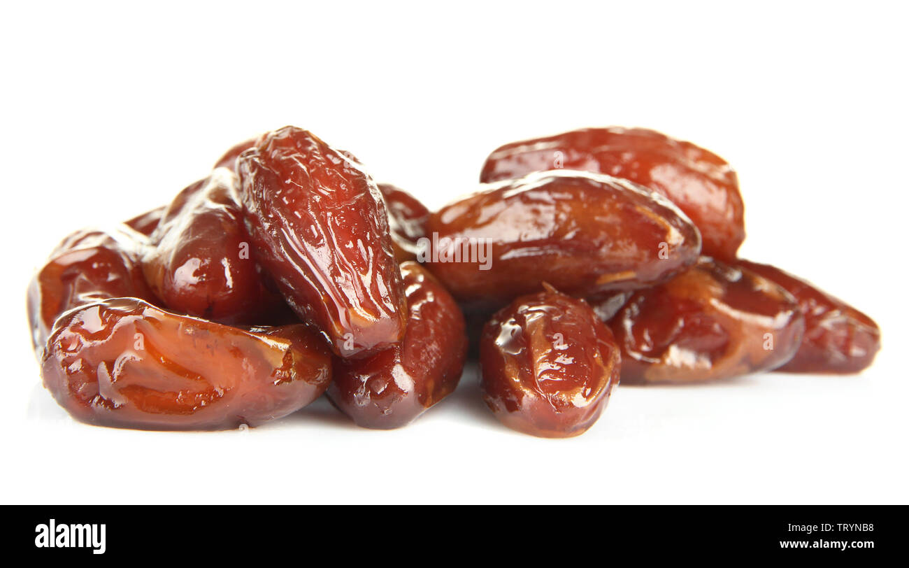 Dried dates isolated on white Stock Photo - Alamy