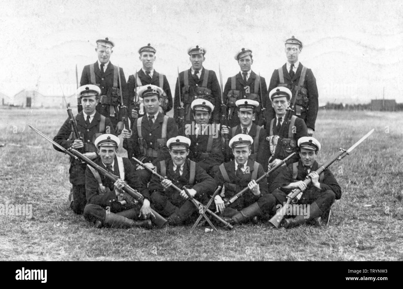 Royal Navy rifle range ww1 Stock Photo - Alamy