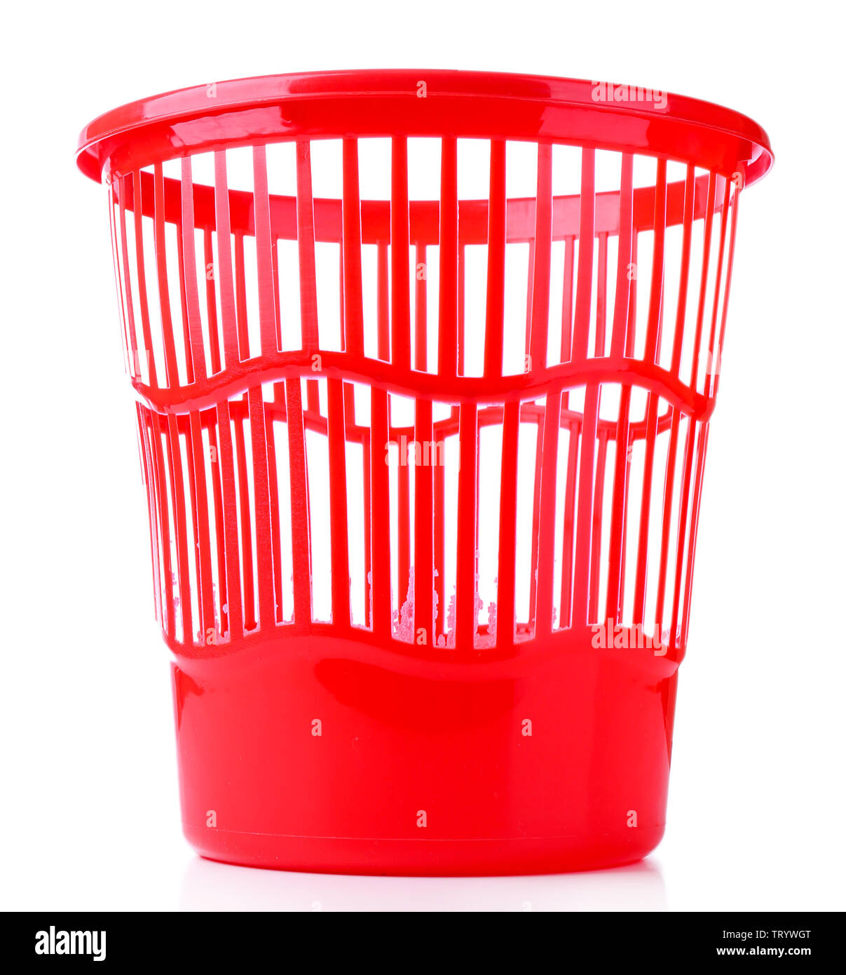 Empty garbage bin, isolated on white Stock Photo - Alamy
