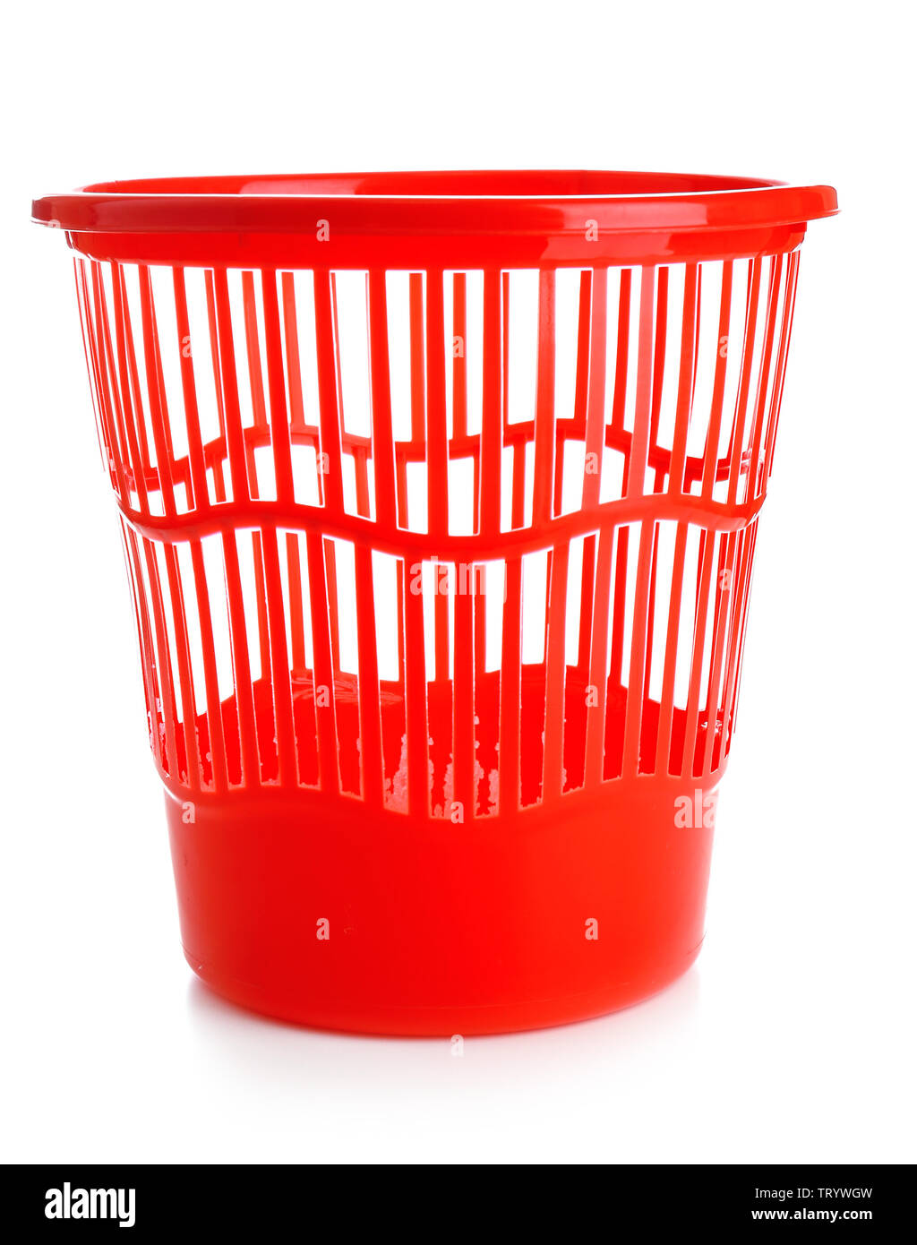 Empty garbage bin, isolated on white Stock Photo - Alamy