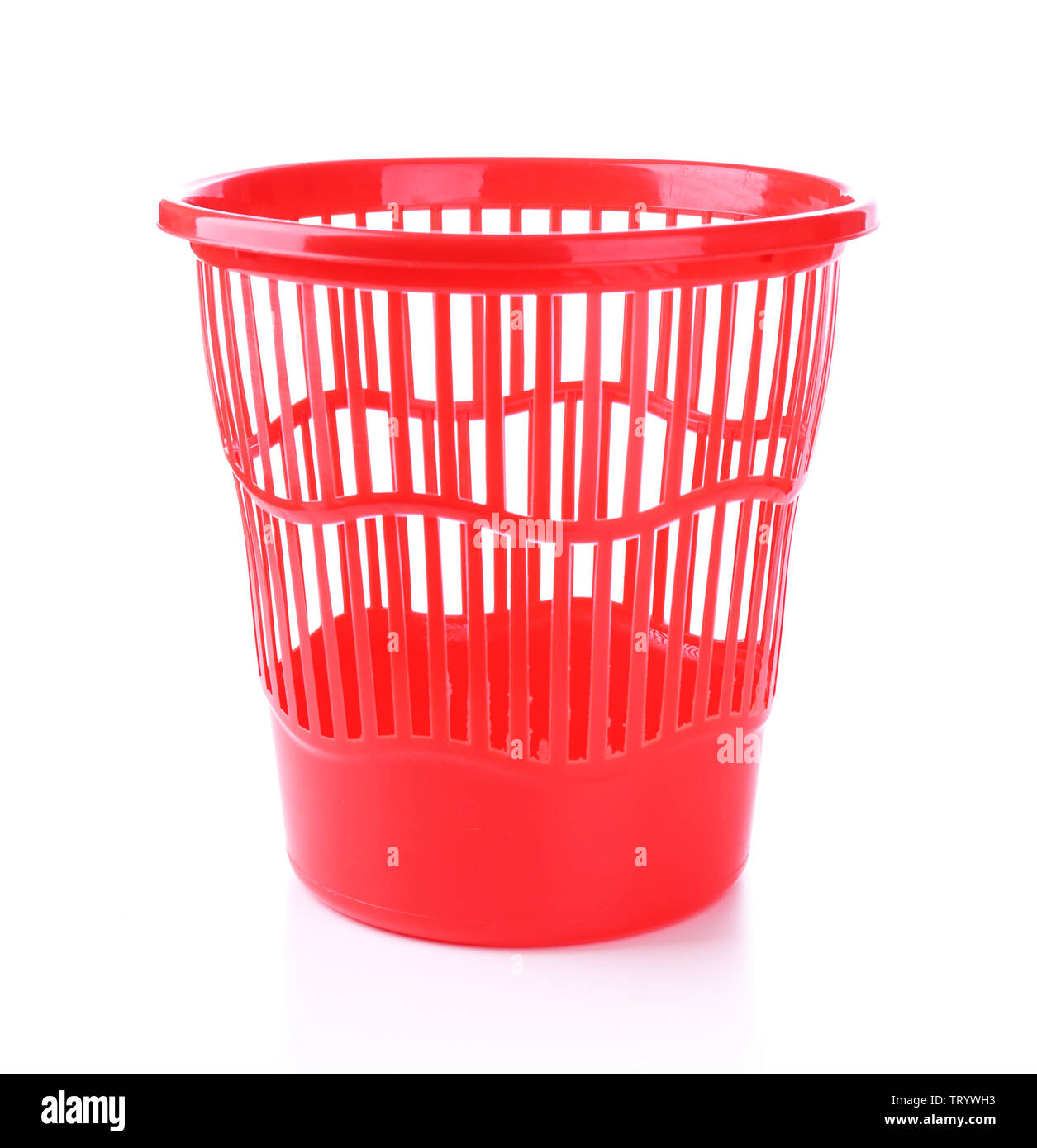 Empty garbage bin, isolated on white Stock Photo - Alamy