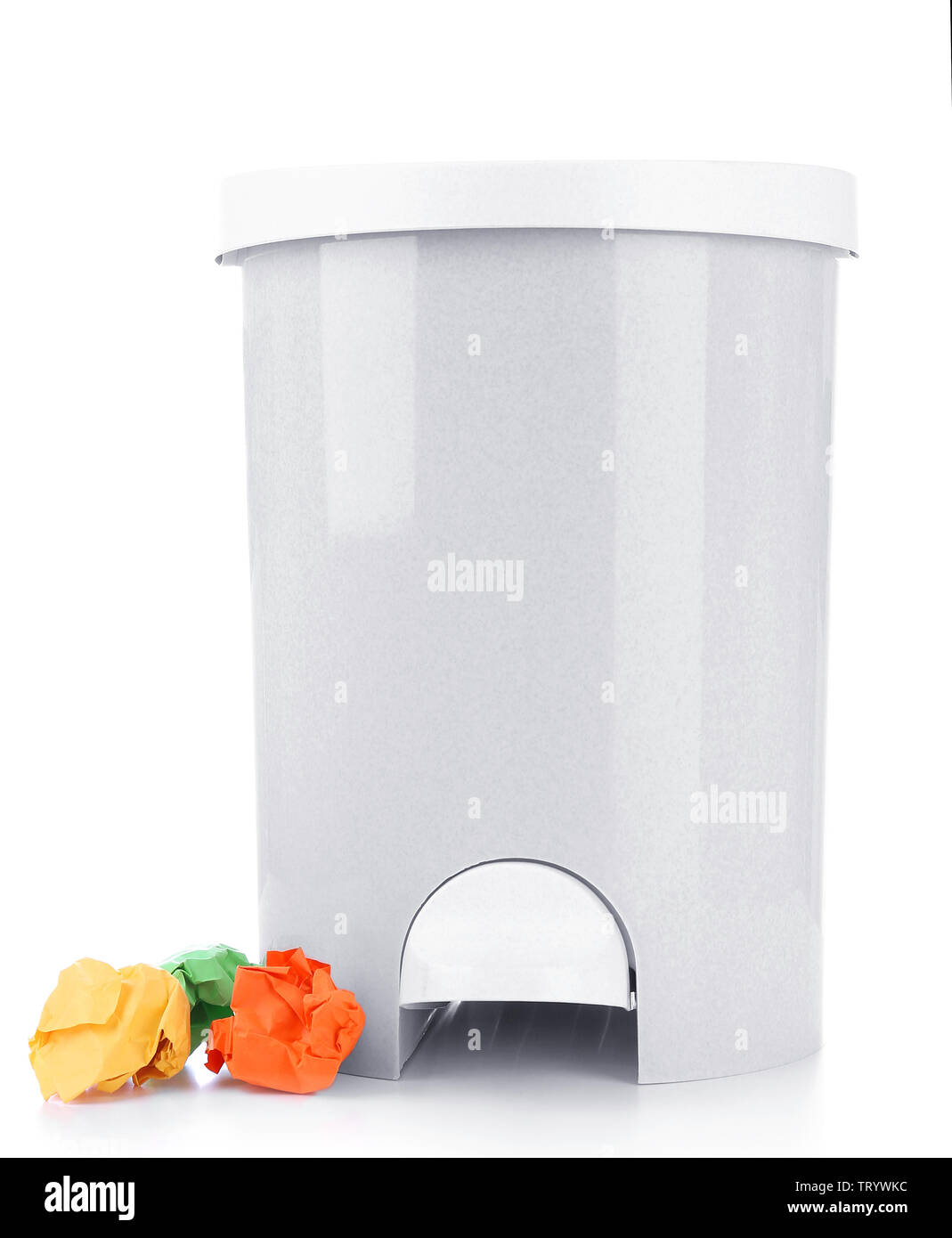 Garbage bin, isolated on white Stock Photo - Alamy