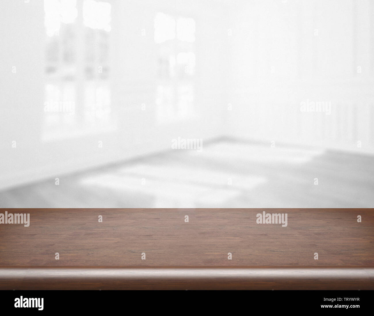 blank table top in front of blurry room - Illustration Stock Photo - Alamy