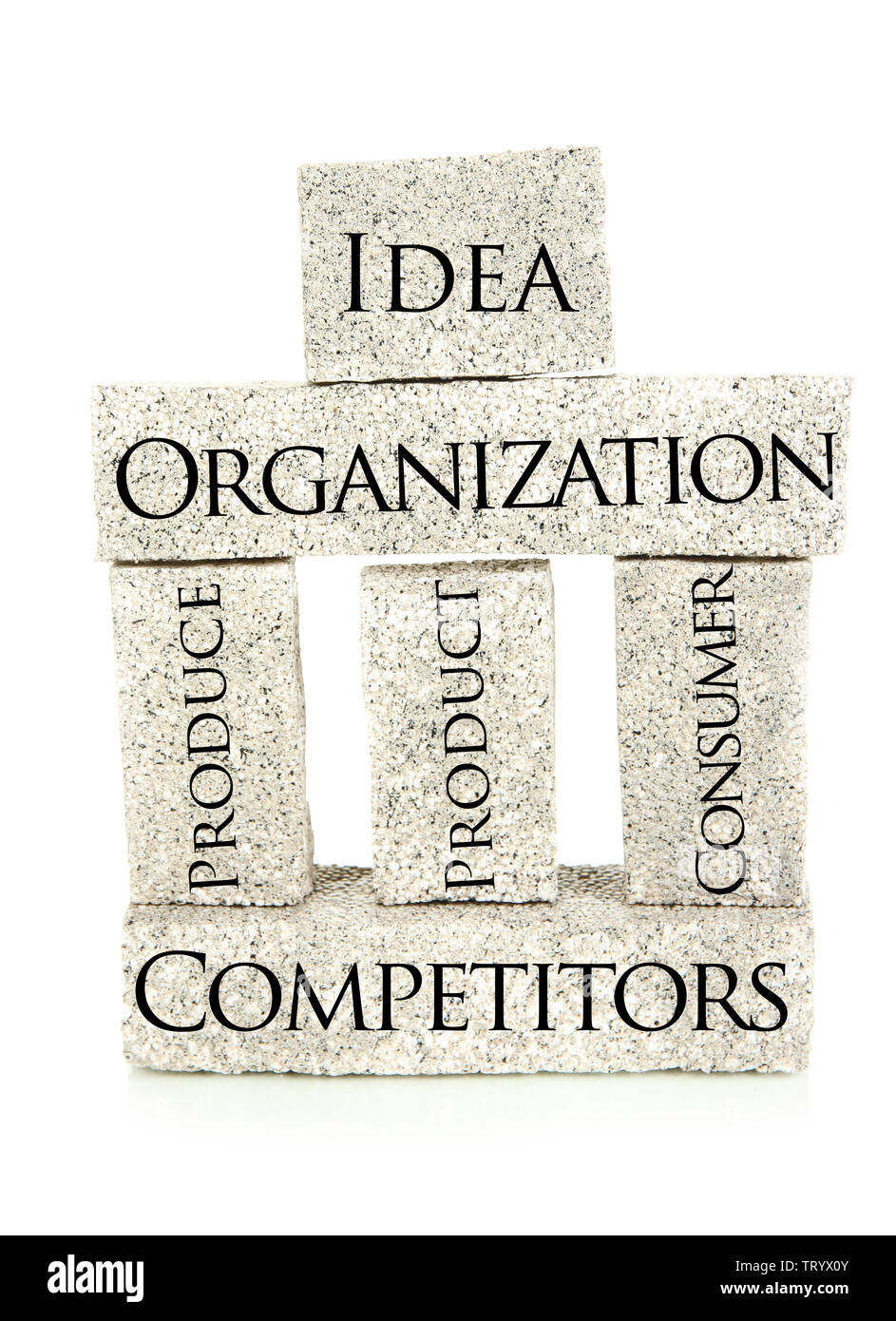 Building blocks isolated on white Stock Photo - Alamy