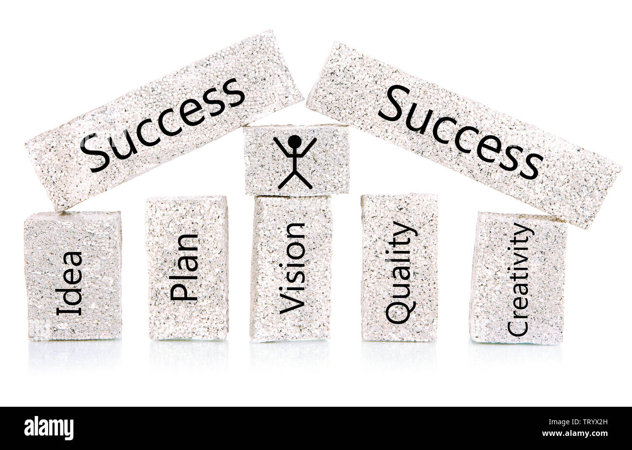 Success building blocks isolated on white Stock Photo - Alamy