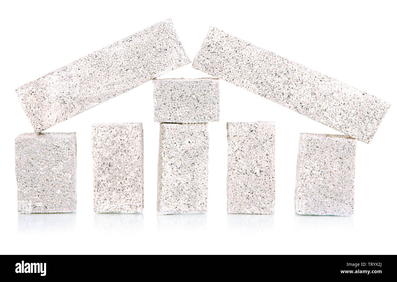 Building blocks isolated on white Stock Photo - Alamy