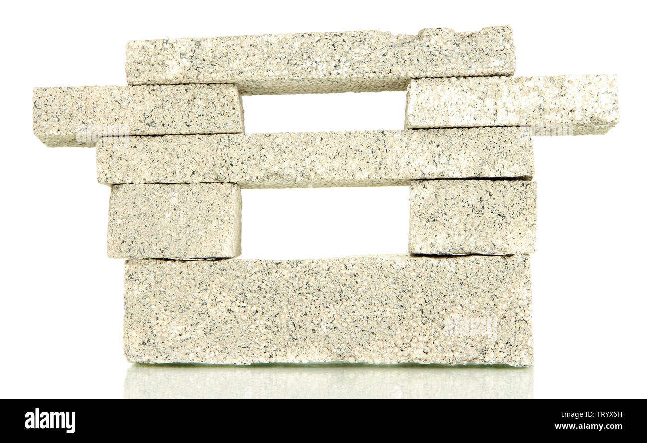 Building blocks isolated on white Stock Photo - Alamy
