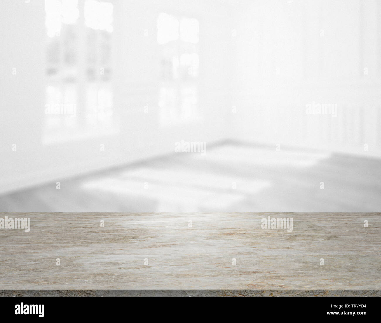 blank table top in front of blurry room - Illustration Stock Photo - Alamy