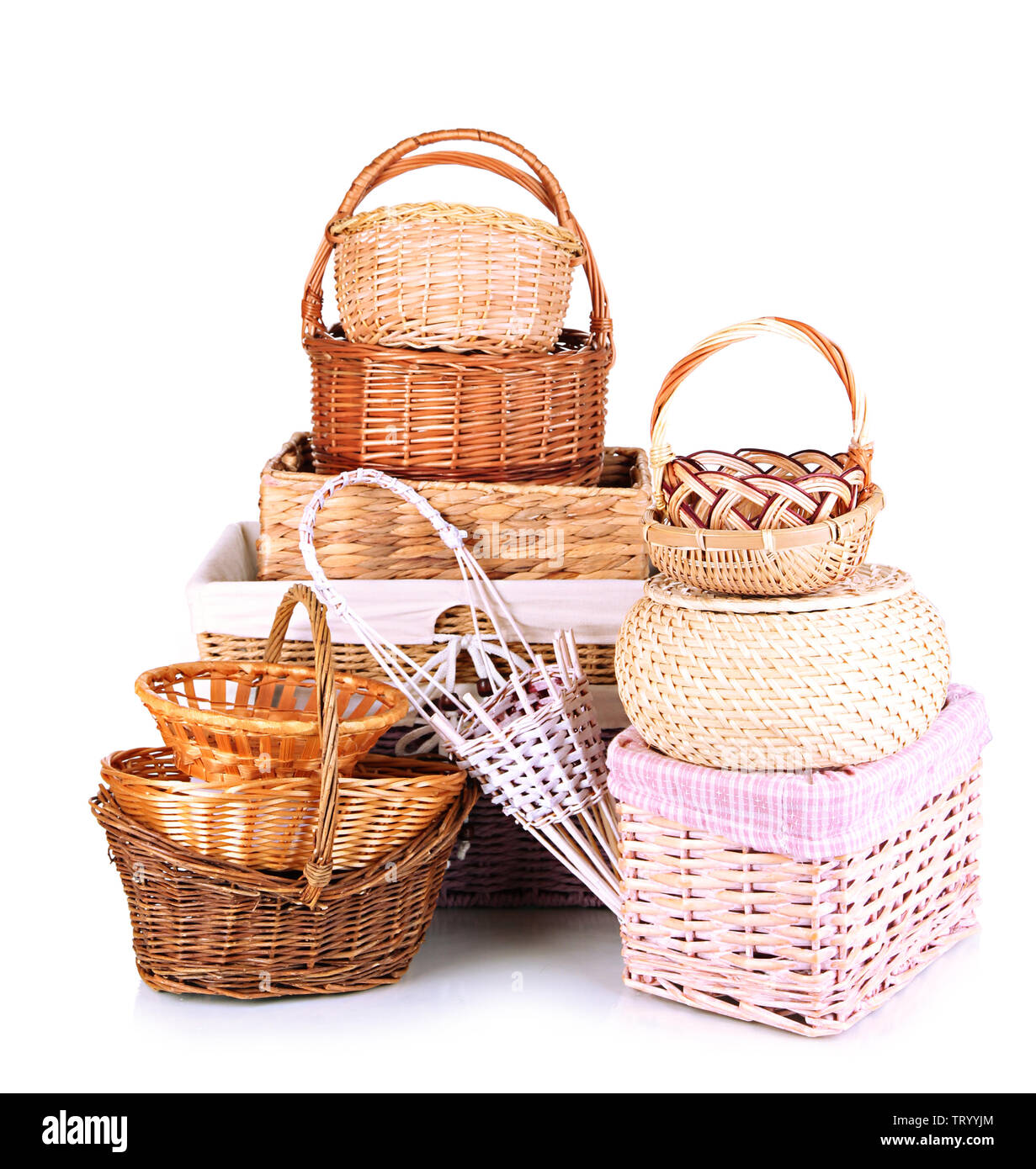 Pile of weaved baskets hi-res stock photography and images - Alamy