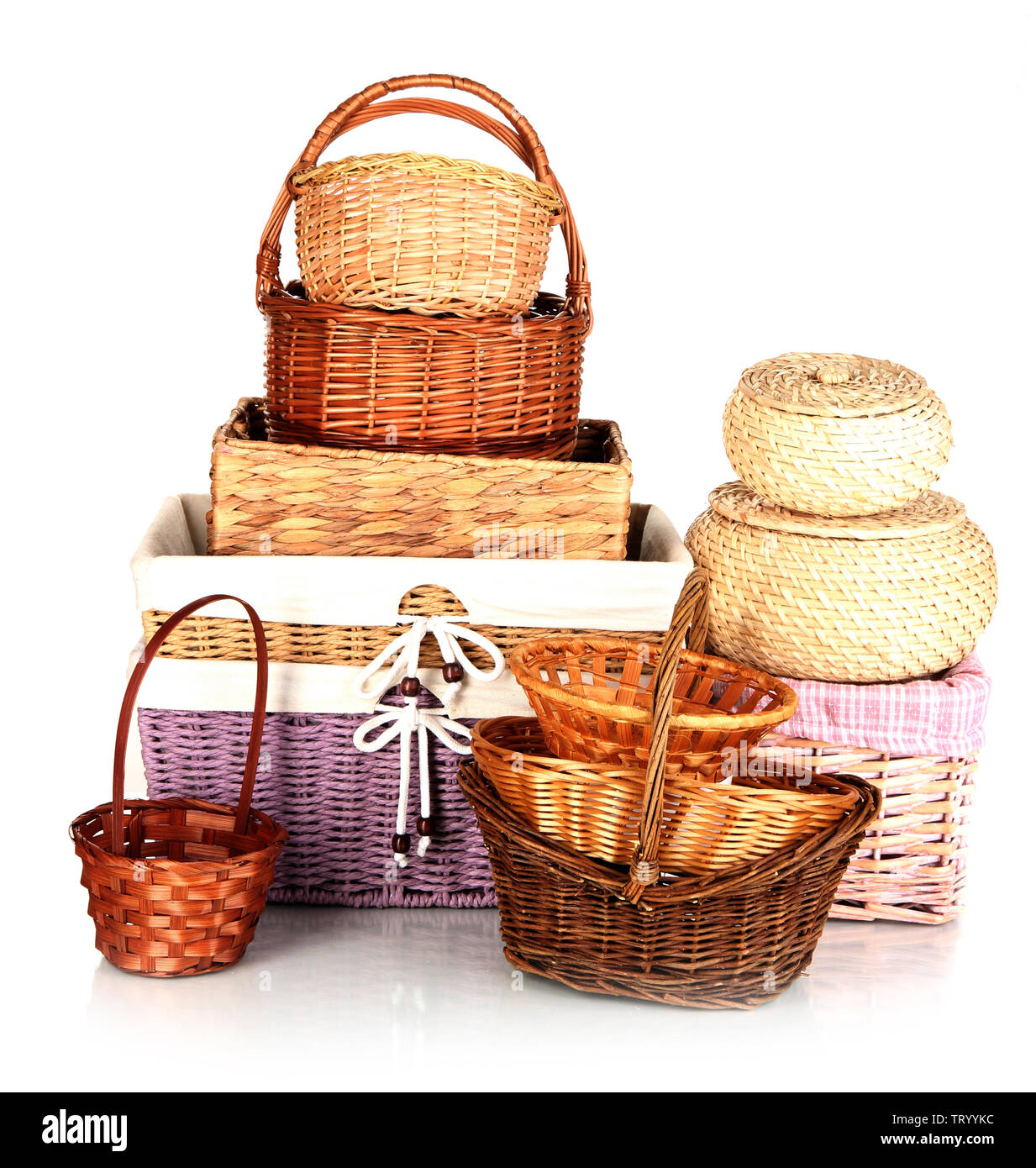 Old fashioned baskets Cut Out Stock Images & Pictures - Alamy
