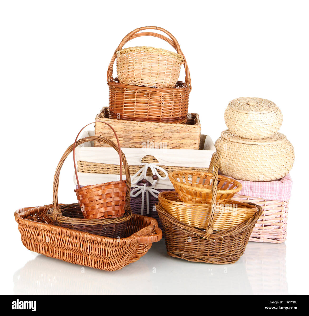 Pile of weaved baskets hi-res stock photography and images - Alamy