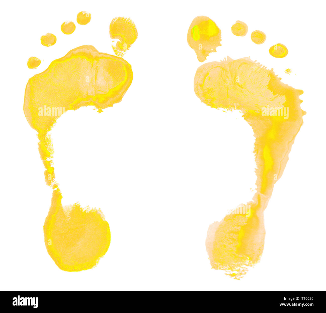 Footprint, close up, isolated in white Stock Photo - Alamy