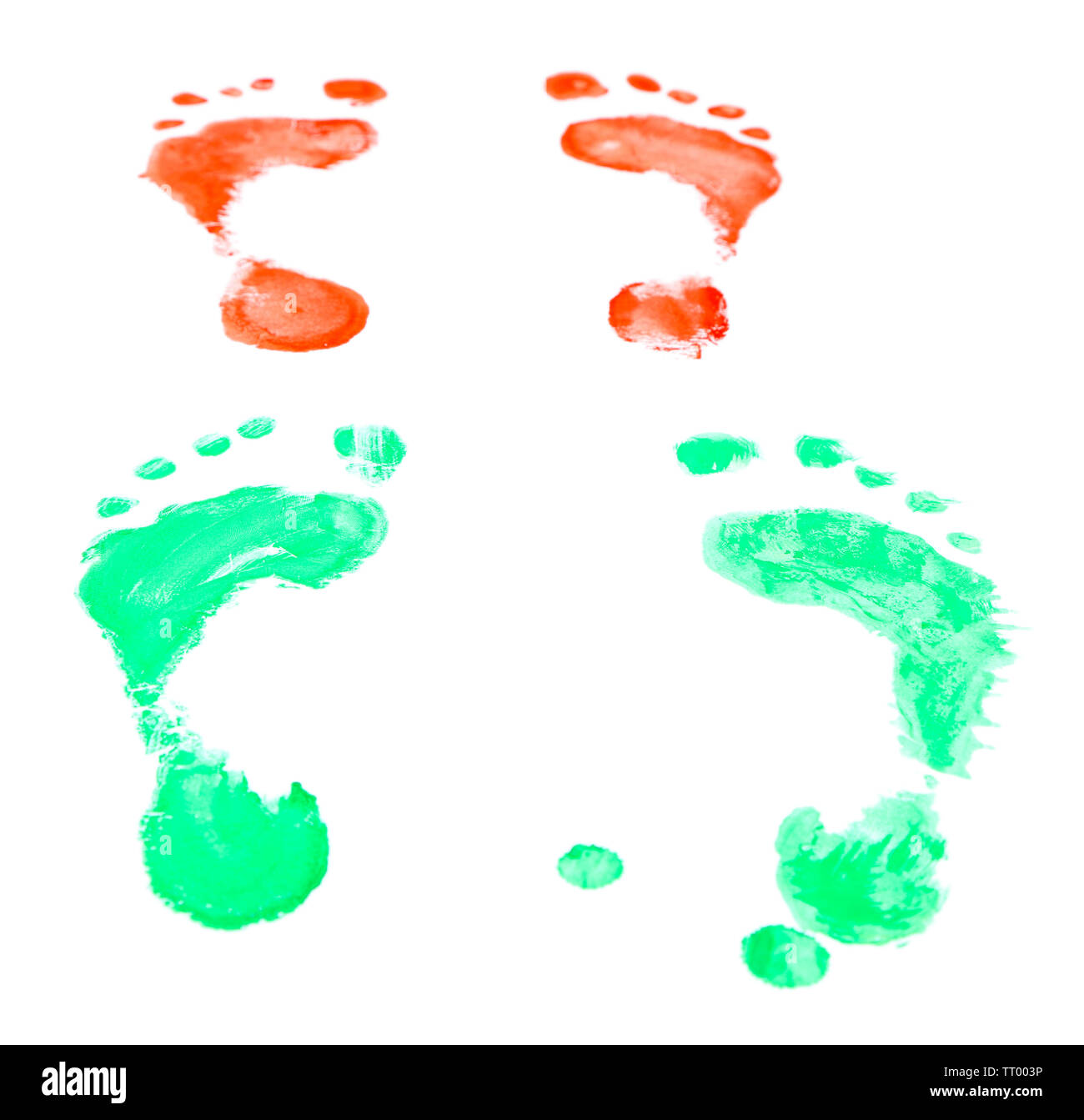 Footprint, close up, isolated in white Stock Photo - Alamy