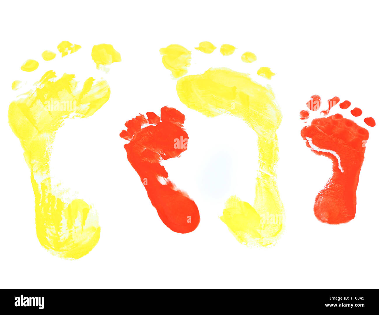 Footprint, close up, isolated in white Stock Photo - Alamy