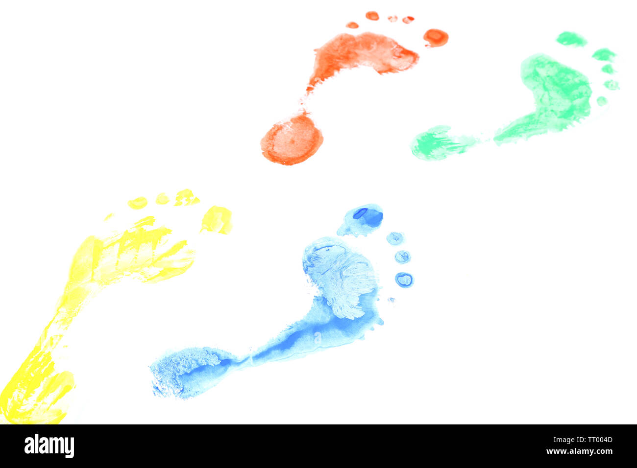 Footprint, close up, isolated in white Stock Photo - Alamy