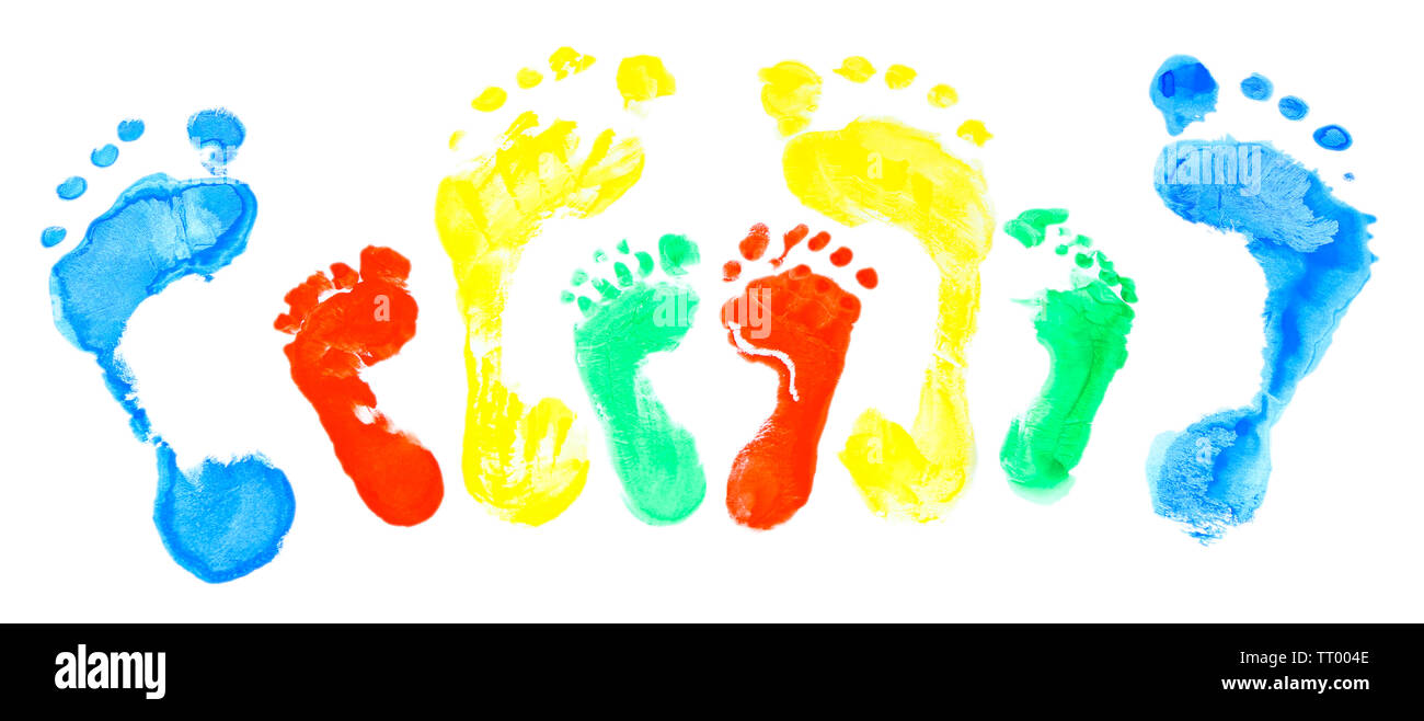 Footprint, close up, isolated in white Stock Photo - Alamy