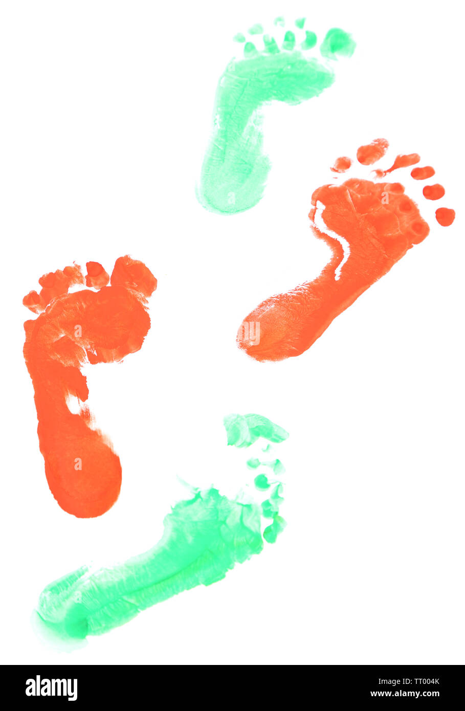 Footprint, close up, isolated in white Stock Photo - Alamy