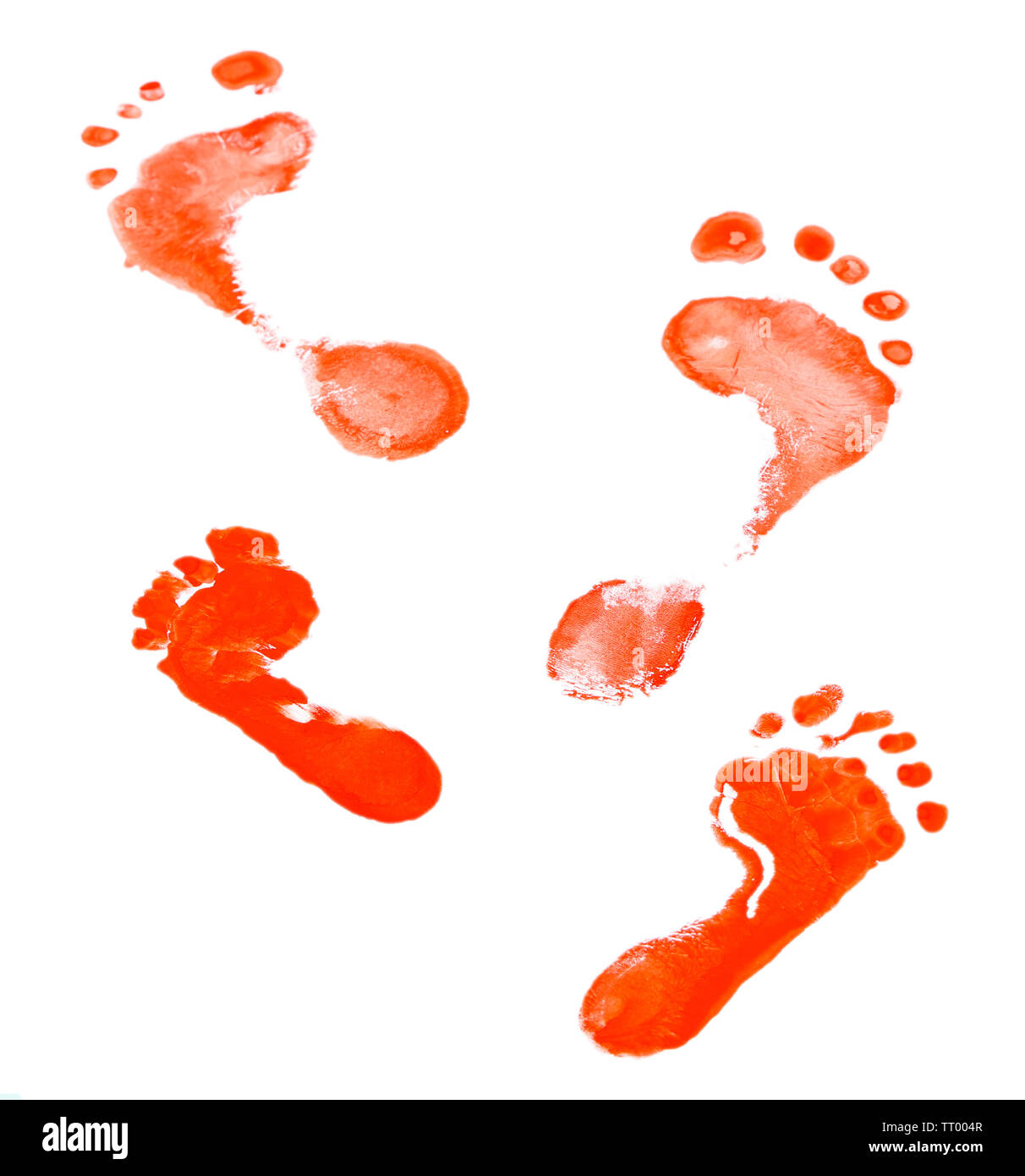 Footprint, close up, isolated in white Stock Photo - Alamy