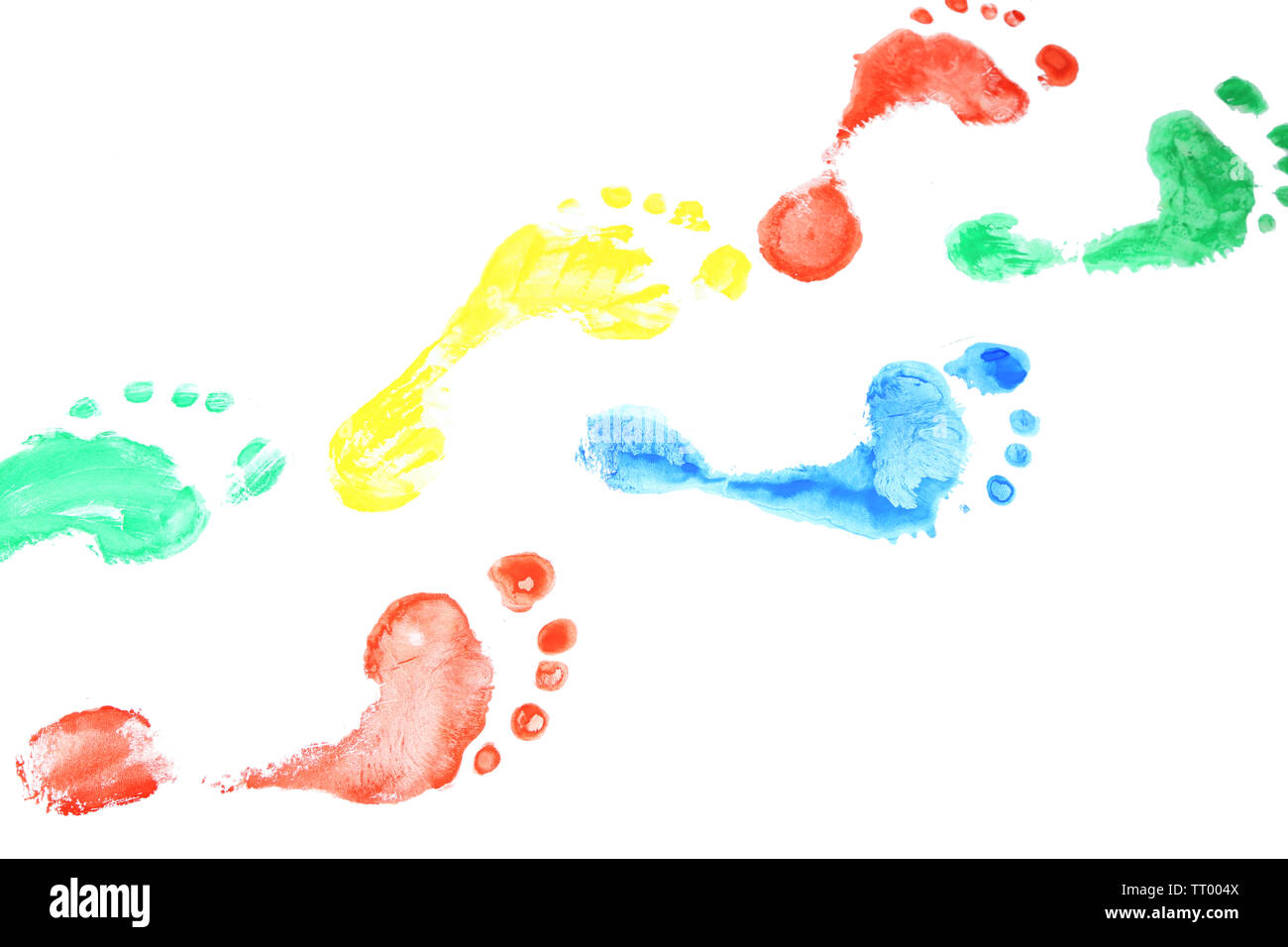 Footprint, close up, isolated in white Stock Photo - Alamy