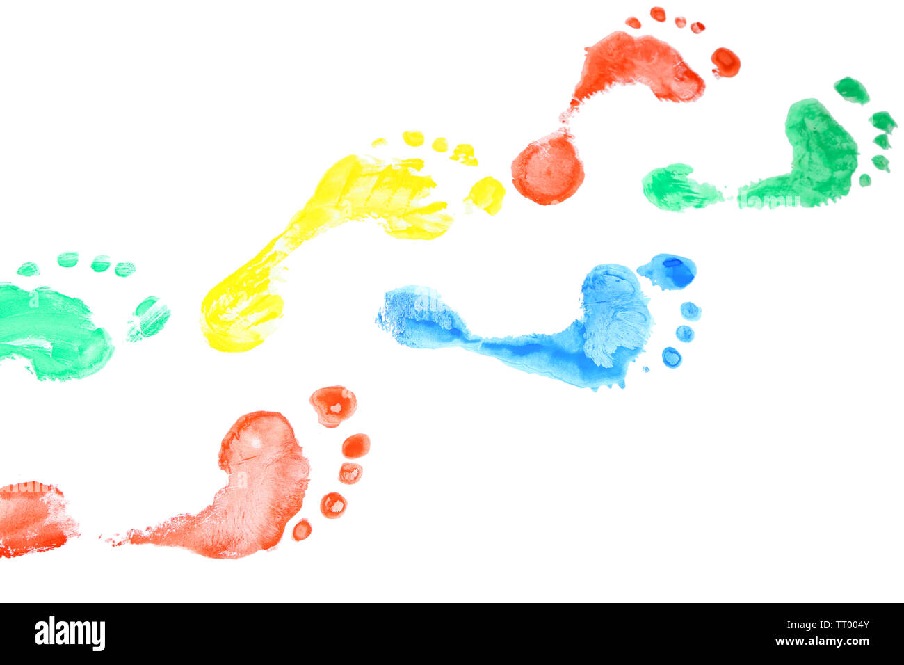 Footprint, close up, isolated in white Stock Photo - Alamy