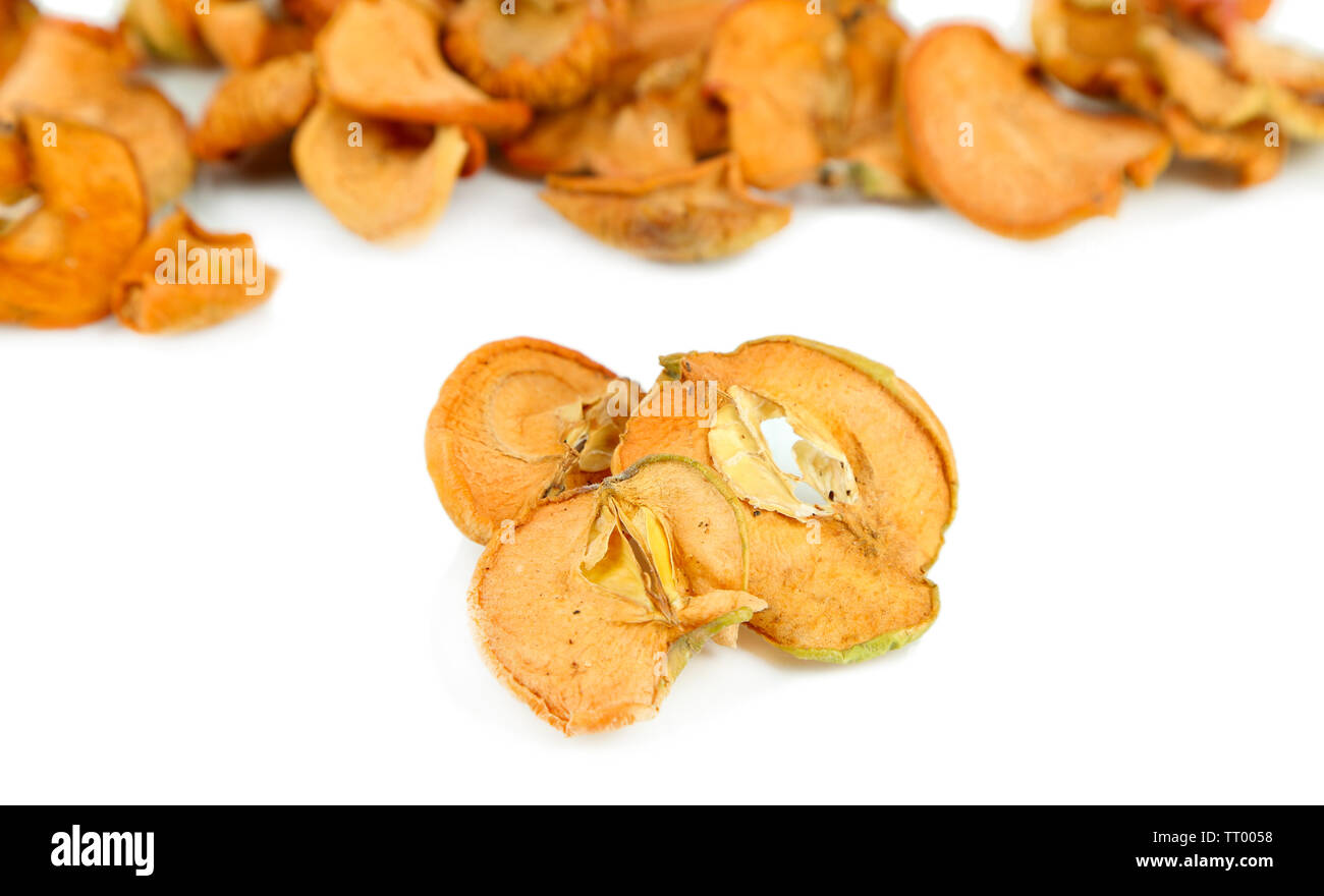 Dried apples, isolated on white Stock Photo - Alamy
